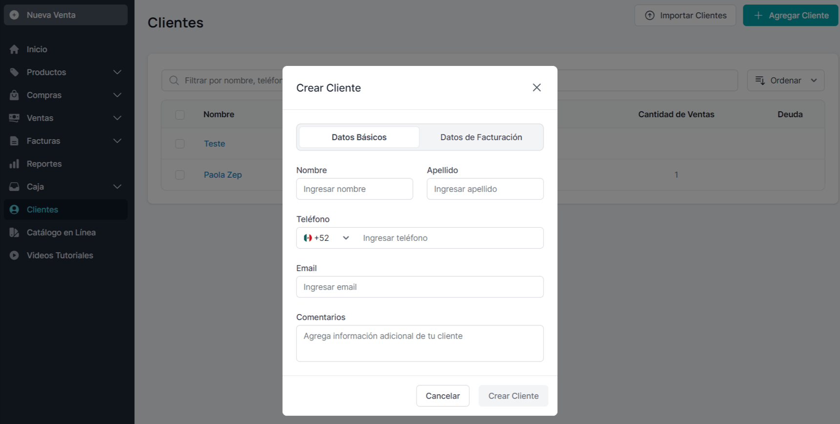 ¿Cómo crear clientes?